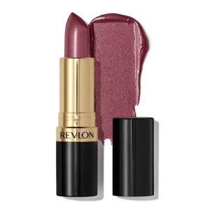 revlon lipstick, super lustrous lipstick, creamy formula for soft, fuller-looking lips, moisturized feel in berries, plumalicious (465) 0.15 oz