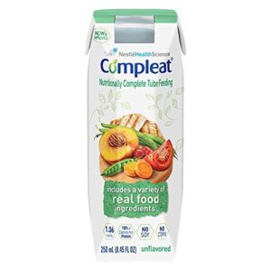 nestle nutritional compleat case of 24, 250 ml cans, 24 x 250 ml, tube feeding formula, lactose & gluten free