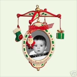 2005 hallmark keepsake christmas ornament baby's first 1st christmas photo holder qxg4622