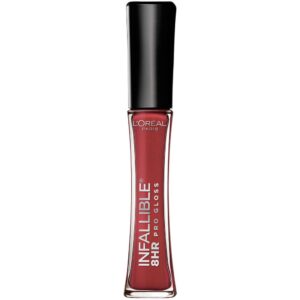 l’oreal paris makeup infallible 8 hour hydrating lip gloss, suede, 0.21 fl oz