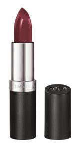 rimmel lasting finish lipstick - up to 8 hours of intense lip color with color protect technology and exclusive black diamond complex - 124 bordeaux, .14oz