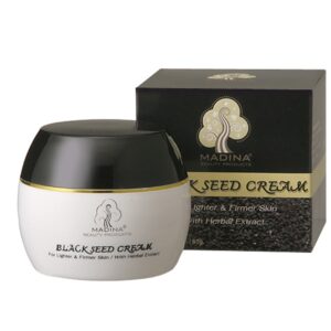 black seed facial cream/lighter, firmer skin/contains black seed oil and herbal extracts. by madina