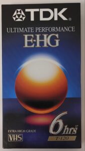 tdk ultimate performance e-hg extra high grade vhs t-120 blank video tape