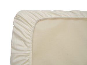 naturepedic organic cotton bassinet fitted sheet, ivory 15 in x 30 in ( 38cm x 76cm)