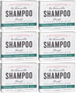 j.r. liggett's jojoba and peppermint shampoo bar 3.5 ounces (pack of 6)