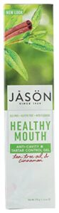 jason healthy mouth anti-cavity & tartar control gel, tea tree oil & cinnamon, 6 oz