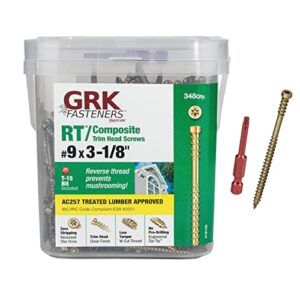 grk 16105#9 x 3-1/8" rt composite™ exterior trim screws 348 count