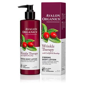 avalon organics firming body lotion, wrinkle therapy with coq10 & rosehip, 8 oz