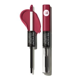 revlon liquid lipstick with clear lip gloss, colorstay overtime lipcolor, dual ended with vitamin e, 280 stay currant, 0.07 fl oz