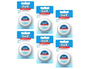 oral-b essential floss 55 yards waxed (pack of 6)