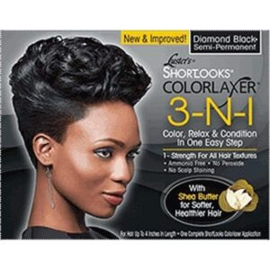 luster's shortlooks color relaxer 3-n-1 diamond black