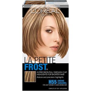 l'oreal paris le petite frost pull-through cap highlights for short hair, h55 creme caramel