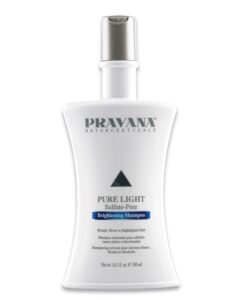 pravana pure light sulfate-free brightening shampoo for blonde silver or highlighted hair 10.1oz(300ml)