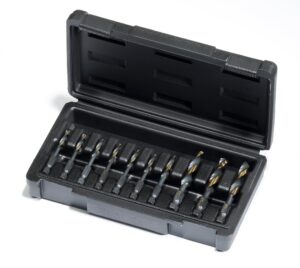 champion dt22hex-set10 combination drill and tap set, 10-piece