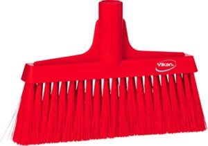 vikan, red broom,lobby,soft/stiff,10.25",pp/pet, 3104