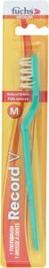 fuchs: pure natural bristle record v adult medium toothbrush, 1 ct (5 pack)