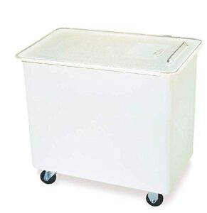 carlisle foodservice products bin4402 portable ingredient / food storage bin with sliding lid, 44 gallon, white