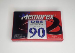 memorex dbs 90 single blank audio cassette tape vintage