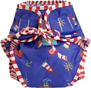 kushies swim diaper, sail boats print, large