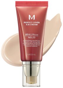 missha m perfect bb cream no.23 natural beige for light with neutral skin tone spf 42 pa +++ 1.69 fl oz - tinted moisturizer for face with spf