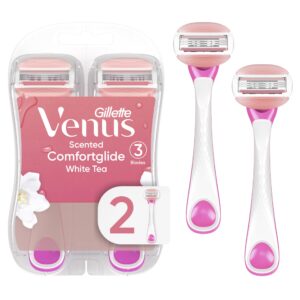 gillette venus comfortglide white tea women's disposable razor, 2 count