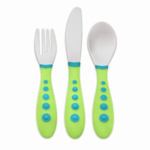 nuk first essentials kiddy cutlery in assorted colors, colors may vary (pack of 3)