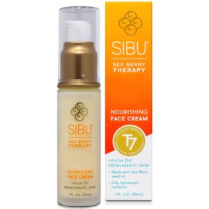 sibu sea buckthorn nourishing face cream (1oz), lightweight and hydrating face cream – amazing for sensitive skin, breakouts, & irritation