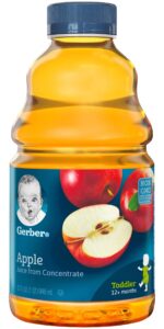 gerber juices 100% juice apple with added vitamin c (pack of 6)