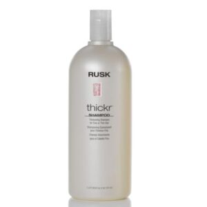 rusk designer collection thickr thickening shampoo, plumps up the cuticle to increase strength, lift and texture, leaves hair with soft and manageable 33.8 fl oz (pack of 1)