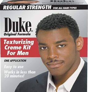 duke texturizing creme kit for men regular | easy to use for all hair types, 1 count