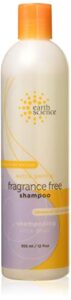 earth science fragrance free shampoo with mild coconut-based cleansers for sensitive scalp & hair — 12 oz. (pack of 2)