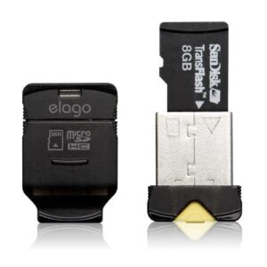 elago mobile nano ii usb 2.0 microsdhc flash memory card reader -works up to 32gb- (black)