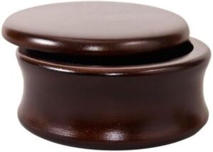 parker hand carved genuine mango wood shaving soap bowl - classic style