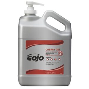 gojo cherry gel pumice hand cleaner, cherry fragrance, 1 gallon hand cleaner with pumice in pump bottle (pack of 1) – 2358-02