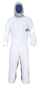 sas safety corp moonsuit nylon and cotton coverall | machine washable full pullover with hood work coveralls | full zipper front, elastic waist with pockets for painting, automotive, factory (medium)