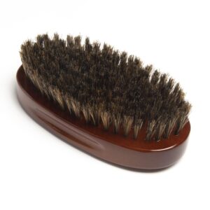 diane premium 100% boar bristle military wave brush for men and barbers, medium-firm bristles for thick coarse hair, detangling, smoothing