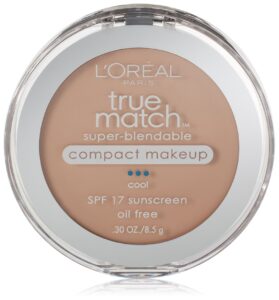 l'oréal paris true match super-blendable compact makeup, w4 natural beige, 0.3 oz.