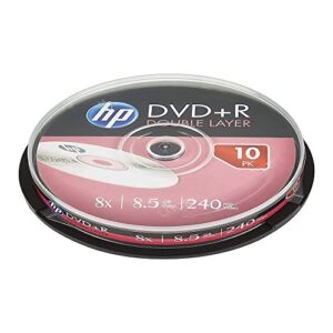 hewlett packard dvd+r double-layer 8x, 10 pieces in cake box