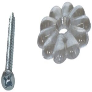 ap products 012-rtcr100 clear rosettes with screw - pack of 100