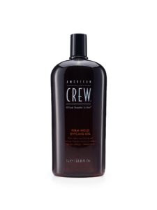 american crew men's hair gel, firm hold, non-flaking styling gel, 33.8 fl oz