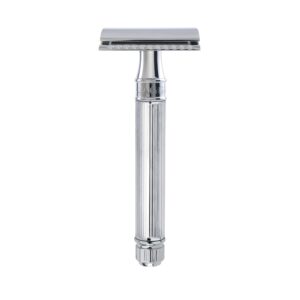 edwin jagger de89lblamz classic double edge manual eco-friendly and reusable safety razor for men and women for shaving cream or soap (lined)