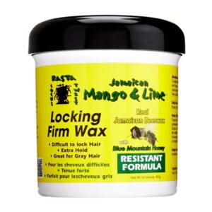 jamaican mango & lime, locking firm hair wax extra hold with real beeswax & honey, 16 oz