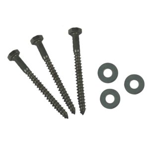 ap products 012-lw25 hex lag screw with washer - 3/8" x 6", 25 pack