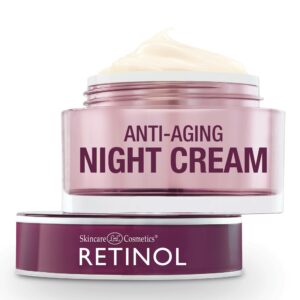 retinol night cream – the original anti-aging retinol for younger looking skin – luxurious restorative moisturizer works while you sleep to reduce fine lines and other signs of aging