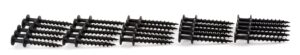 hangman double-headed bear claw screws for d-rings/wire- black (bcd-25)