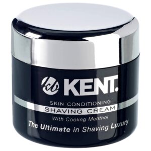 kent sct2 shaving cream mens cooling menthol shaving cream foam, perfect size for travel or home lather shaving cream for men great for sensitive skin