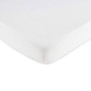 sheetworld fitted 100% cotton jersey pack n play sheet fits graco square play yard 36 x 36, solid white, made in usa