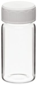 kimax 74503-20 borosilicate glass 20ml lovial scintillation vial, with closure packed separately urea cap/cork-foil liner (pack of 100)