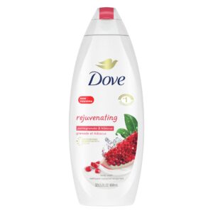 dove body wash for softer, smoother skin after just one use pomegranate and hibiscus tea sulfate-free bodywash, 20 fl oz (pack of 2)