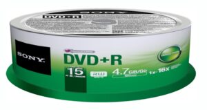 sony dvd+r (15 pk spindle)